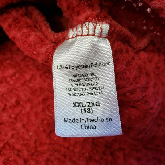 wonder nation | Jackets & Coats | Wonder Nation Red Sherpa Sweatshirt ...